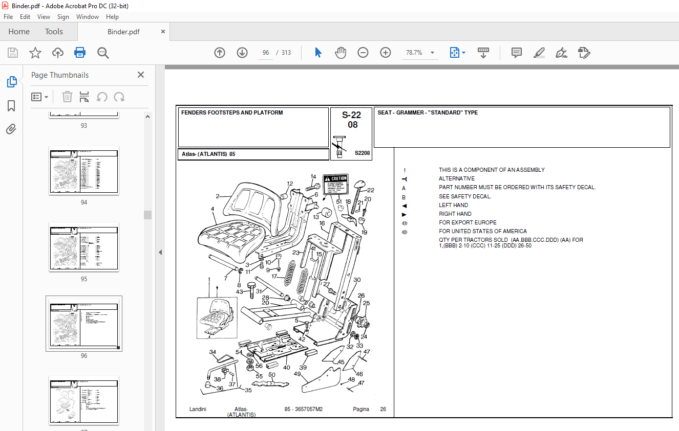 Landini Atlas_85 Tractor Parts Manual – PDF DOWNLOAD – HeyDownloads ...