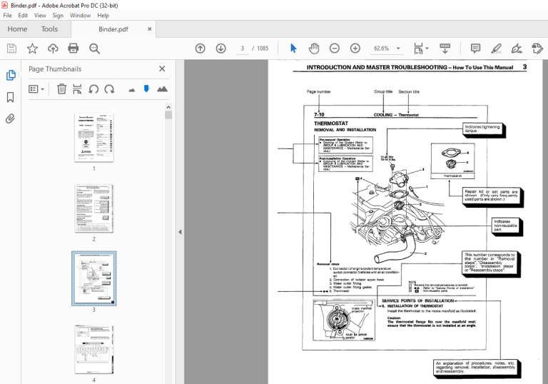 Mitsubishi 1989 Montero Service Manual Vol 1 & 2 - PDF