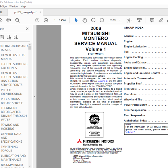 Mitsubishi 2006 Montero Service Manual - HeyDownloads - Manual Downloads