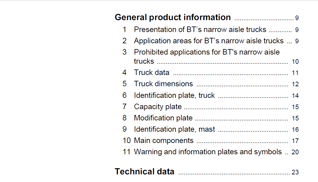 BT Vector VR 334965AA Master Service Manual 174803-040 - PDF DOWNLOAD ...