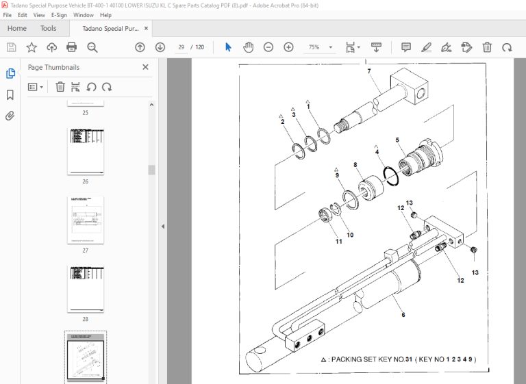 Tadano Crane BT 100 1 20300 LOWER MITSUBISHI KK FE63ECV Parts Manual Tadano Crane BT 100 1 20300 LOWER MITSUBISHI KK FE63ECV Parts Manual