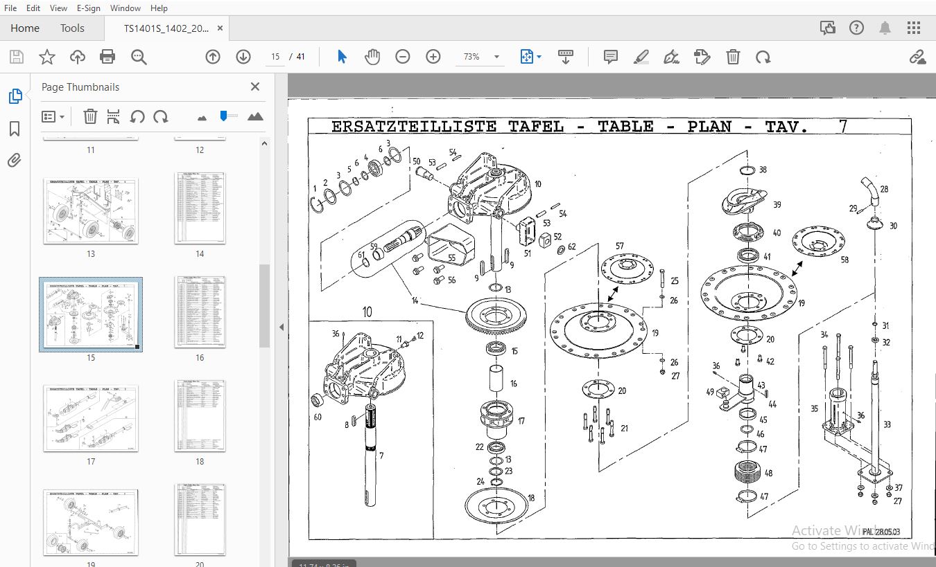 Fella TS 1401 S TS 1402 Turbo Rake Parts Catalog PDF – HeyDownloads ...