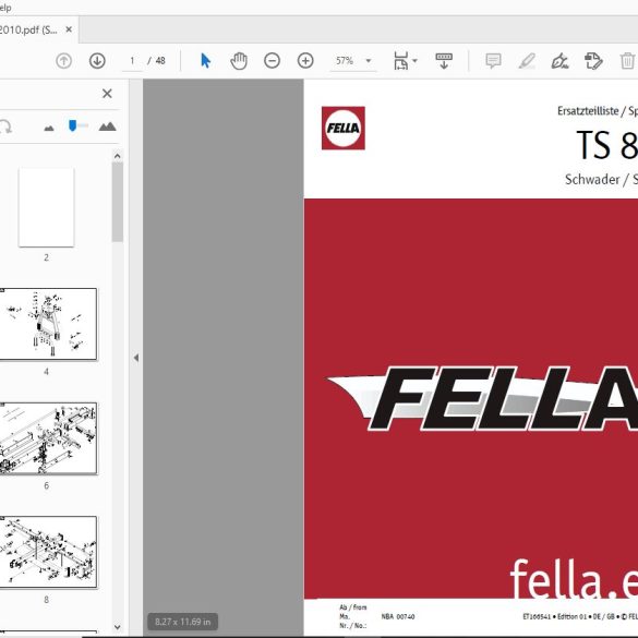 Fella TS 880 Swather Parts Manual - HeyDownloads - Manual Downloads