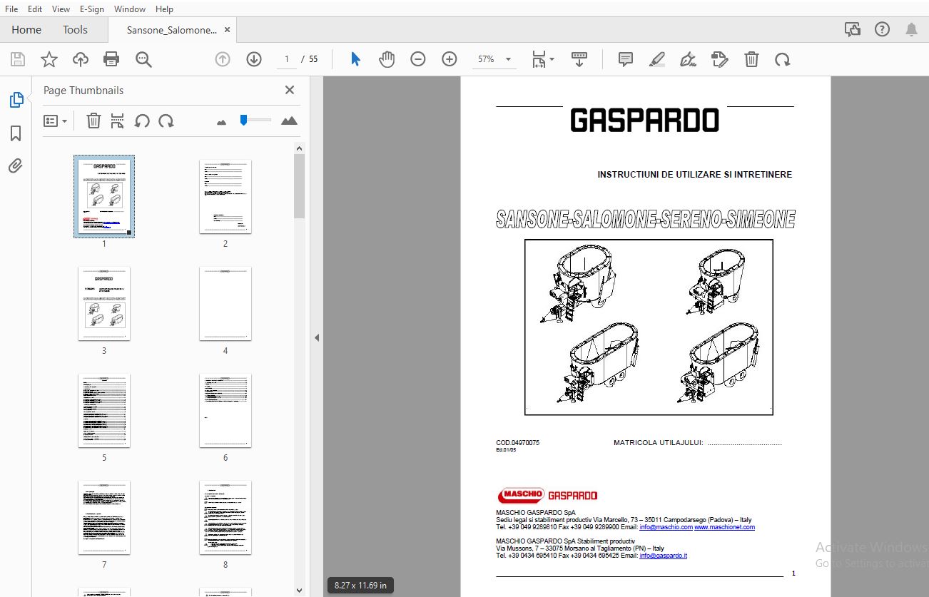 MASCHIO GASPARDO SANSONE SALOMONE SERENO SIMEONE INSTRUCTIUNI DE ...