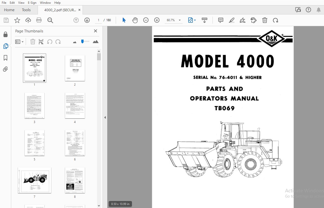 O&K 4000 Parts & Operators Manual 2022709 - PDF DOWNLOAD - HeyDownloads ...
