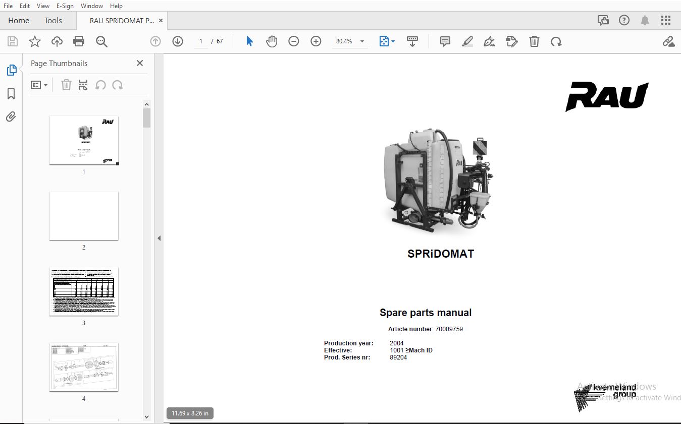 RAU SPRiDOMAT PARTS MANUAL 2004 – PDF DOWNLOAD – HeyDownloads – Manual ...