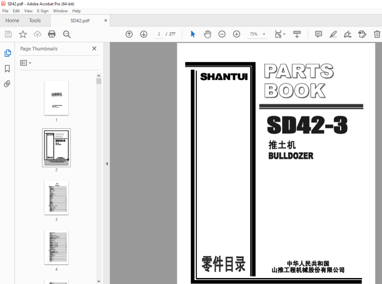 Shantui SD42-3 Bulldozer Parts Manual – PDF DOWNLOAD – HeyDownloads ...