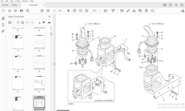 Takeuchi TL250 Crawler Loader Parts Manual 225000001 - PDF DOWNLOAD ...