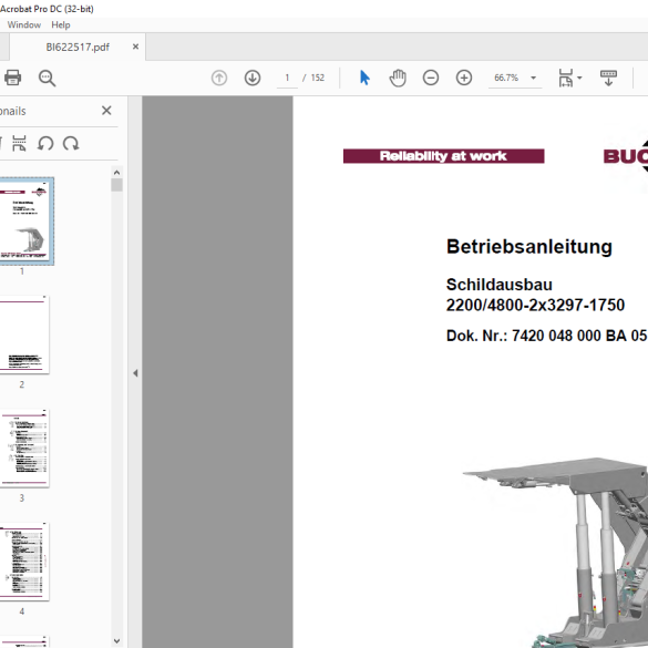 Cat Bucyrus Schildausbau 2200/4800-2x3297-1750 Betriebsanleitung - PDF ...