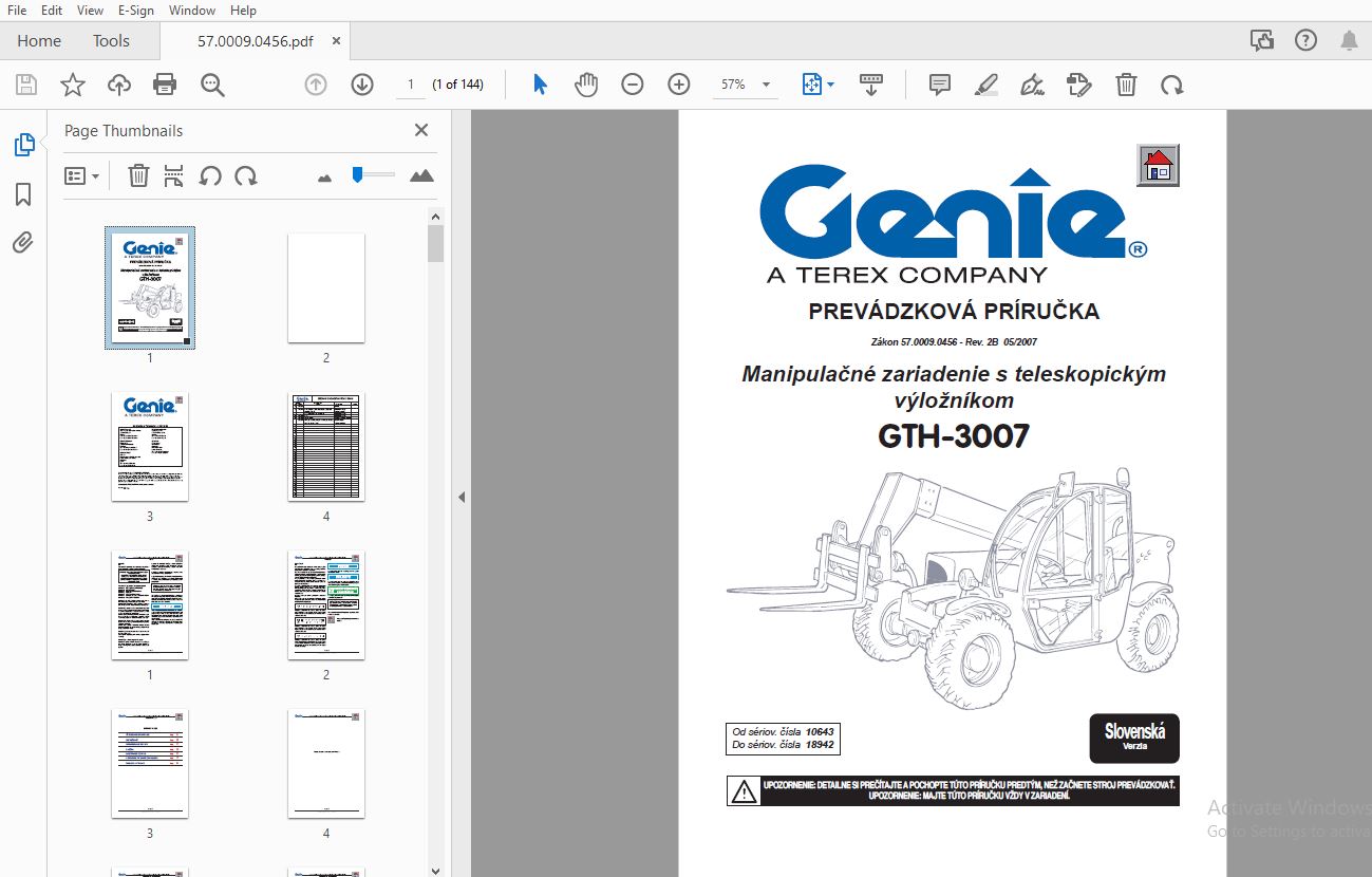 GENIE GTH-3007 Manipulačné zariadenie s teleskopickým výložníkom ...