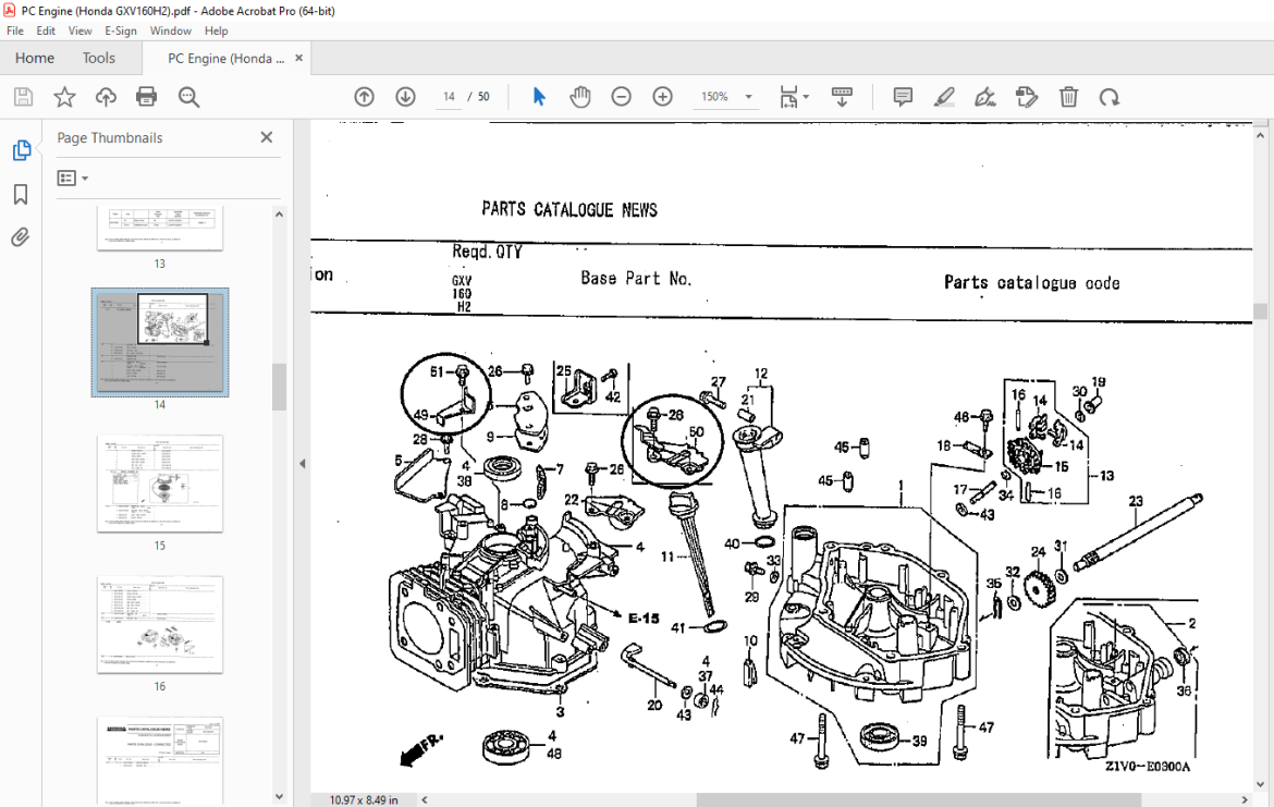 Iseki Honda Engine GXV160H2 Parts Manual - PDF DOWNLOAD