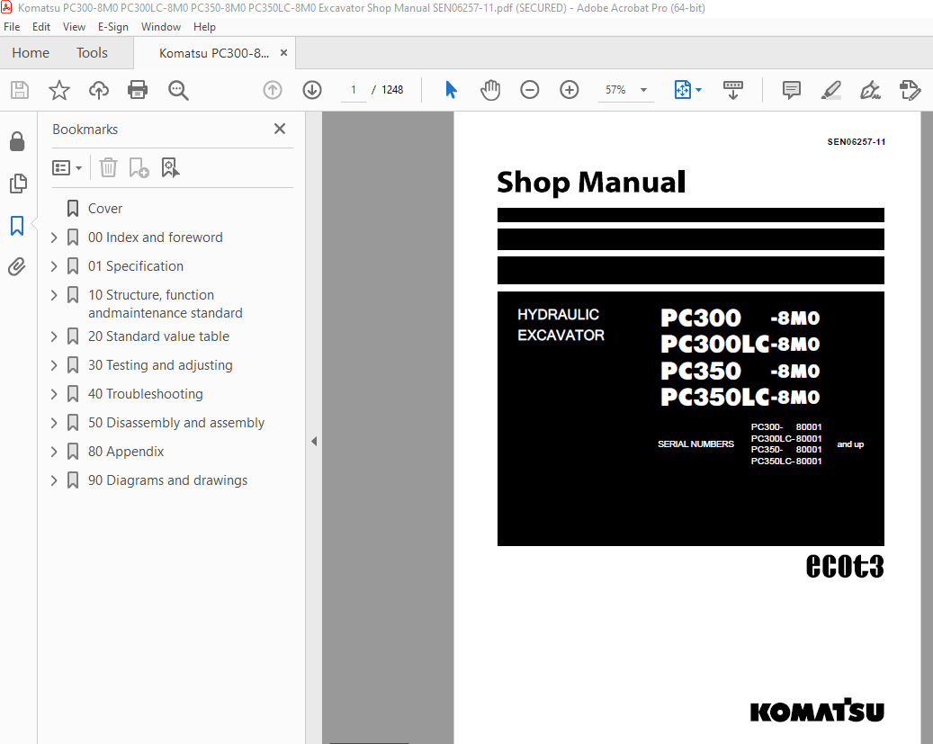 Komatsu PC300-8M0 PC300LC-8M0 PC350-8M0 PC350LC-8M0 Shop Manual PDF ...