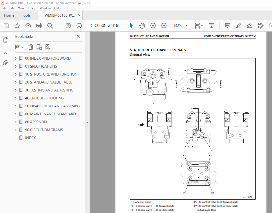 Komatsu PC45MR-5M0 PC55MR-5M0 Hydraulic Excavator Shop Manual PDF ...