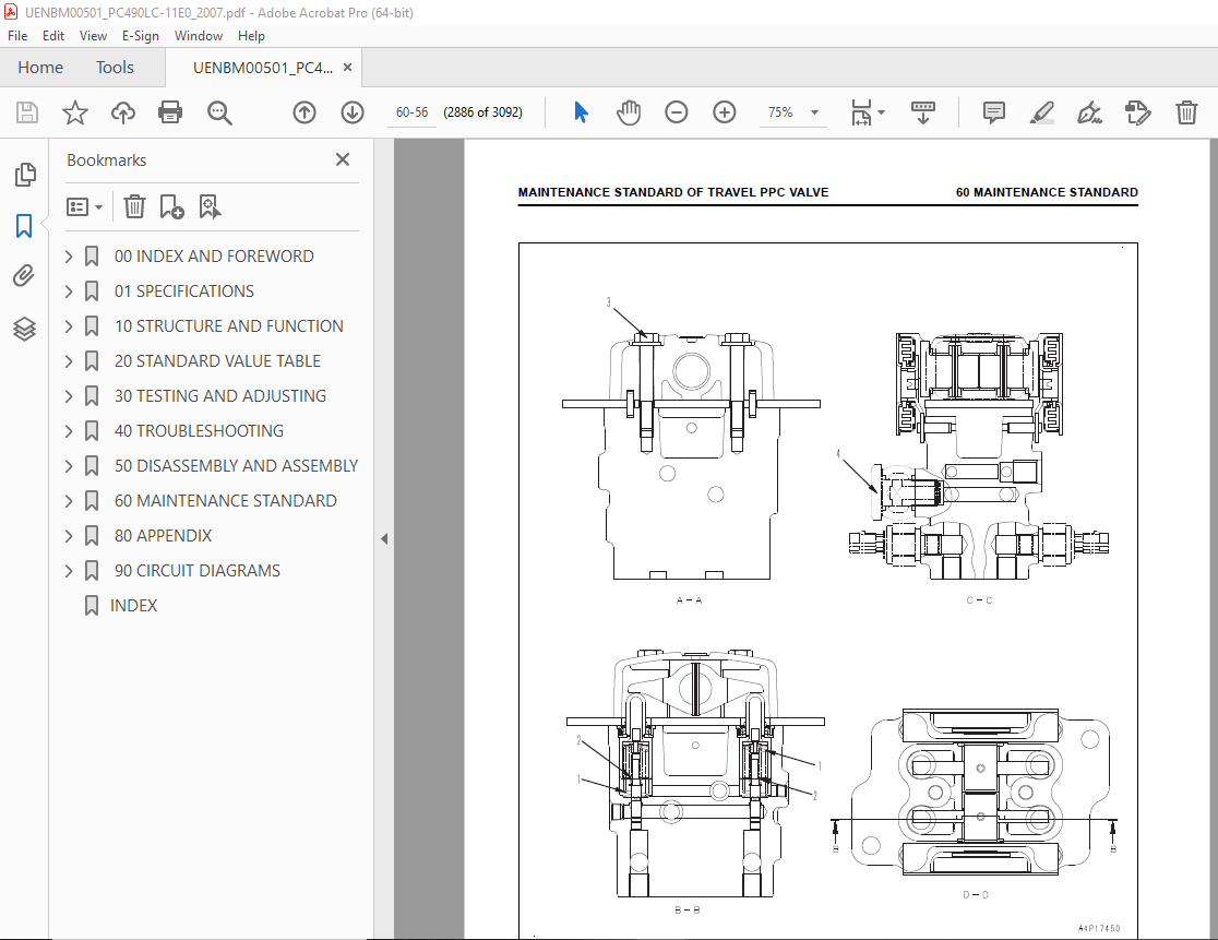 Komatsu PC490-11E0 PC490LC-11E0 PC490HRD-11E0 Excavator Shop Manual PDF ...
