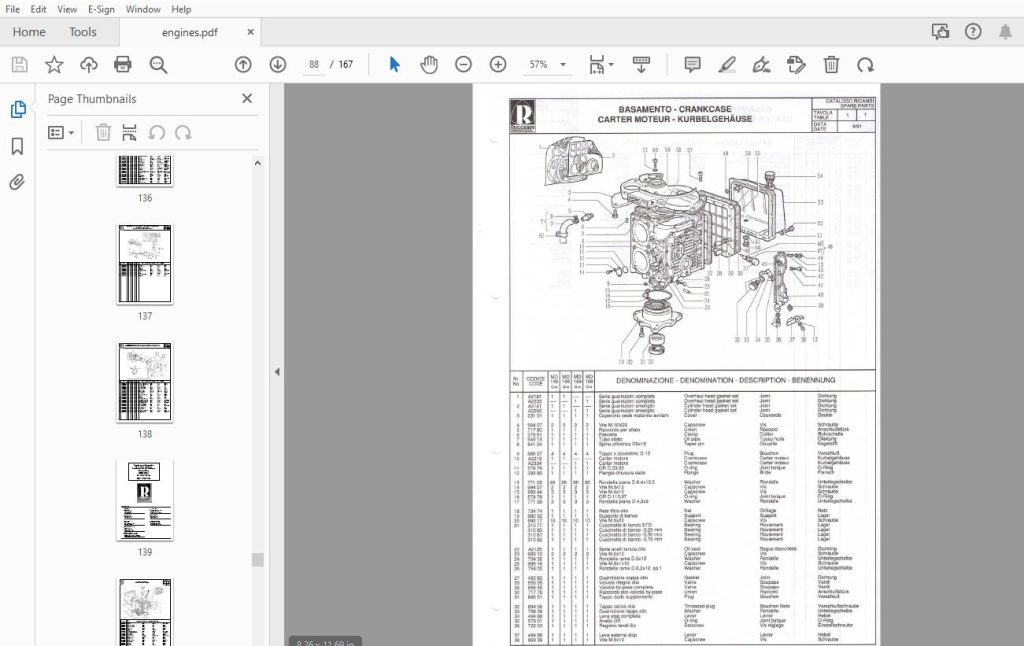 RUGGERINI DIESEL ENGINES OUT OF RANGE PARTS MANUAL – PDF DOWNLOAD ...