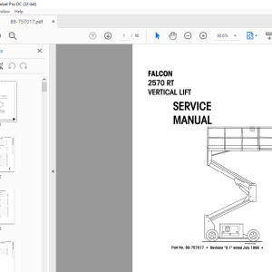 SIMON FALCON 2570 RT VERTICAL LIFT SERVICE MANUAL - HeyDownloads ...