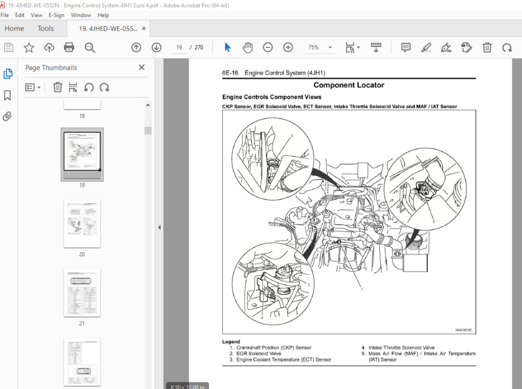 Isuzu 4JH1 Engine Control System N-Series Workshop Manual – PDF ...