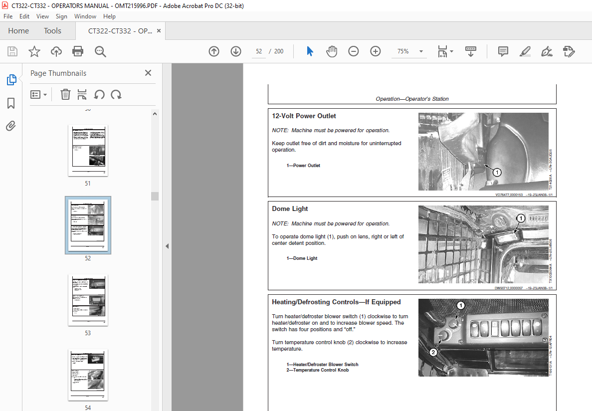 John Deere CT322 & CT332 Compact Track Loader Operator’s Manual ...