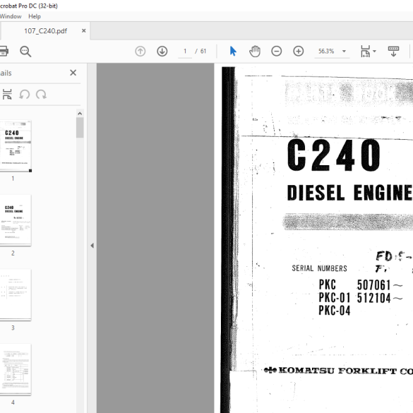 Komatsu C240 Diesel Engine Parts Manual - HeyDownloads - Manual Downloads