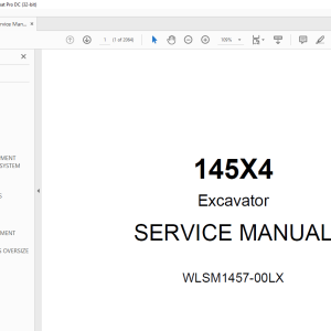 Link-Belt 145X4 Excavator SERVICE MANUAL WLSM1457-00LX - HeyDownloads ...