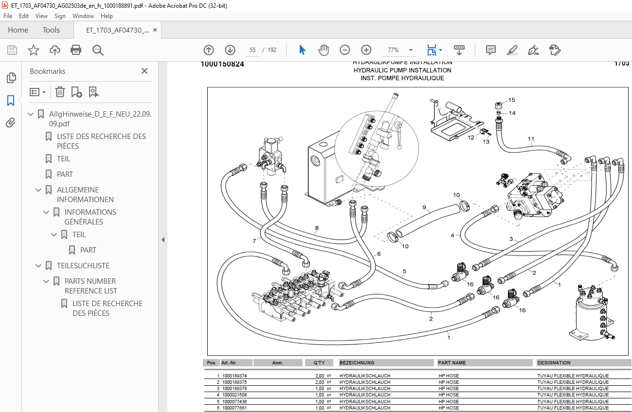 Wacker Neuson 1703 Crawler Excavator Parts Manual 1000188891 - PDF DOWNLOAD