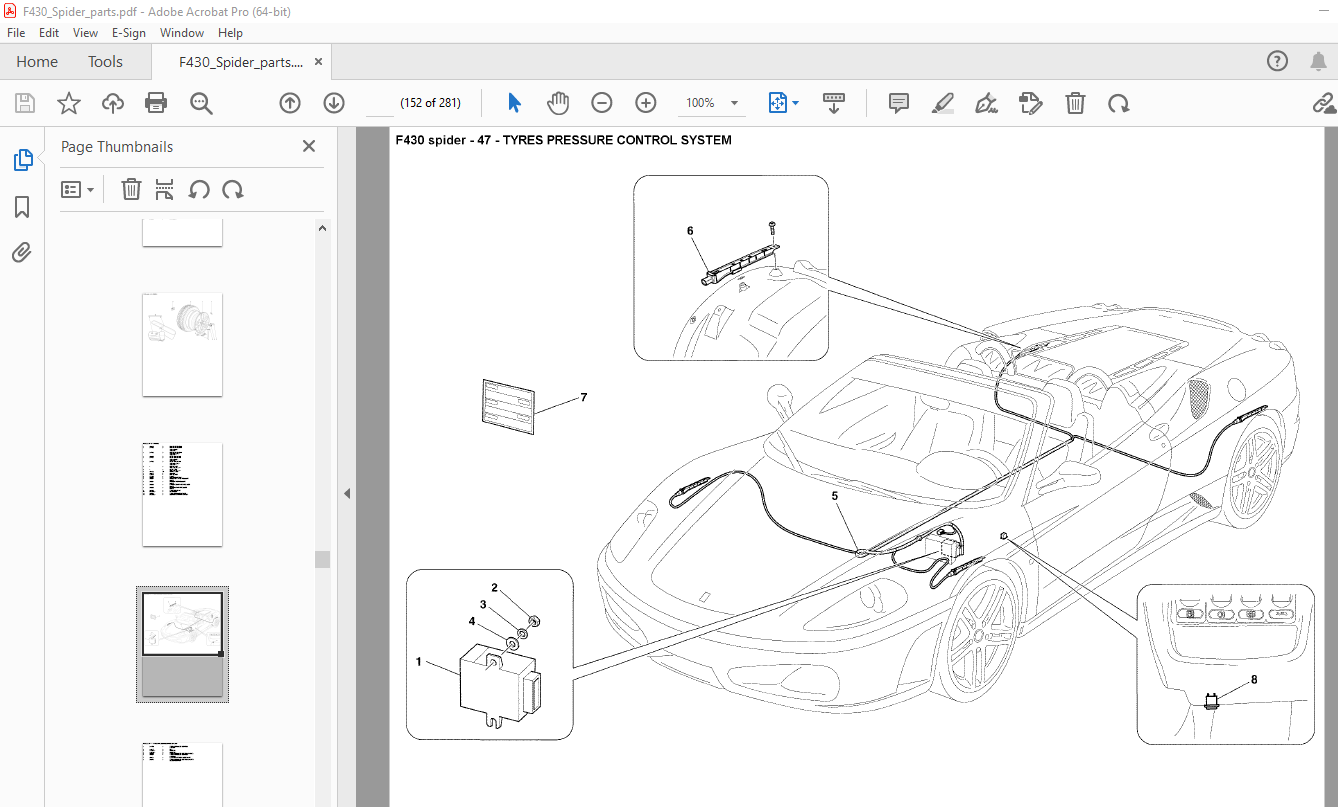 Ferrari F430 Spider Parts Manual - PDF DOWNLOAD - HeyDownloads - Manual ...