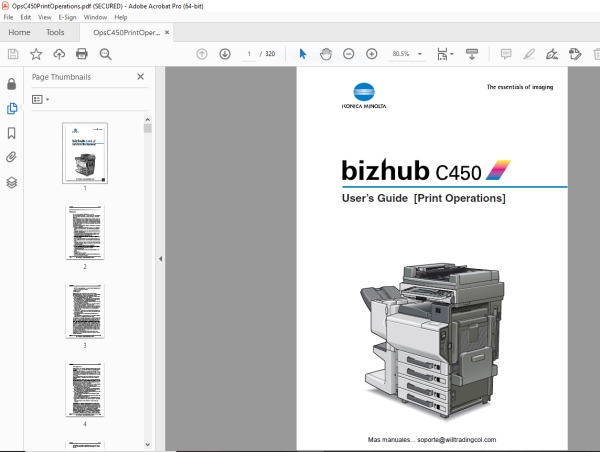 Konica Minolta bizhub C450 Print Operations Users Manual - PDF