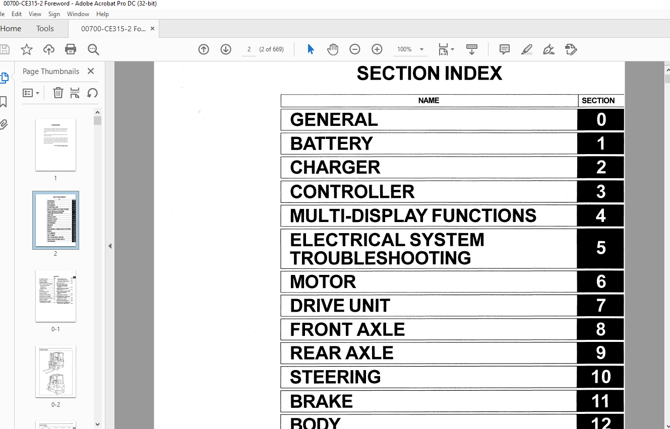 TOYOTA Forklift 7FB10-30 7FBH10-25 7FBJ35 Repair Manual - PDF DOWNLOAD