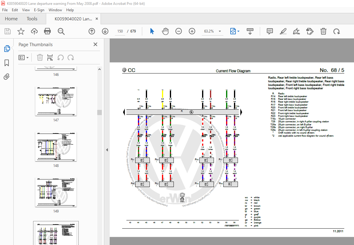 Volkswagen Passat CC 2009 Circuit Wiring Diagram Manual PDF ...