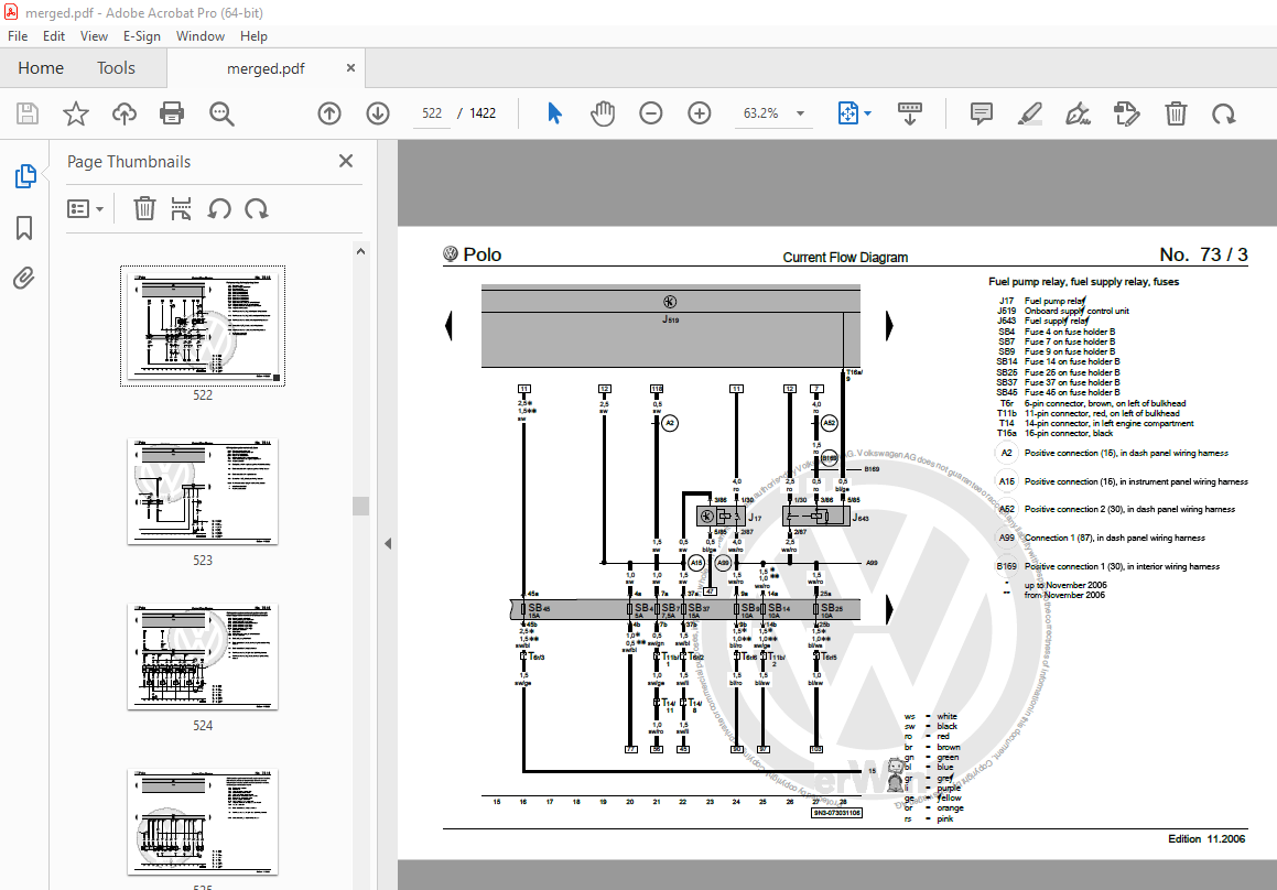 Volkswagen Polo 2005-2010 Circuit Wiring Diagram Manual PDF ...
