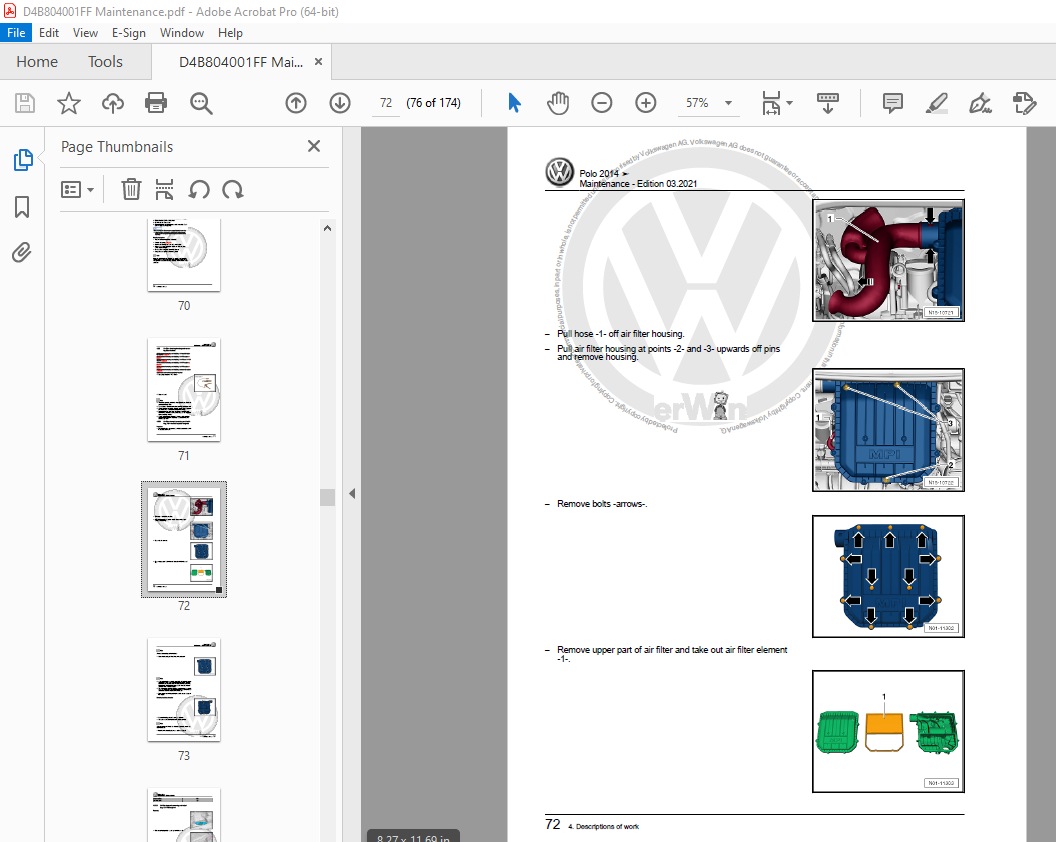 Volkswagen Polo 2014 Maintenance Manual - PDF DOWNLOAD - HeyDownloads ...