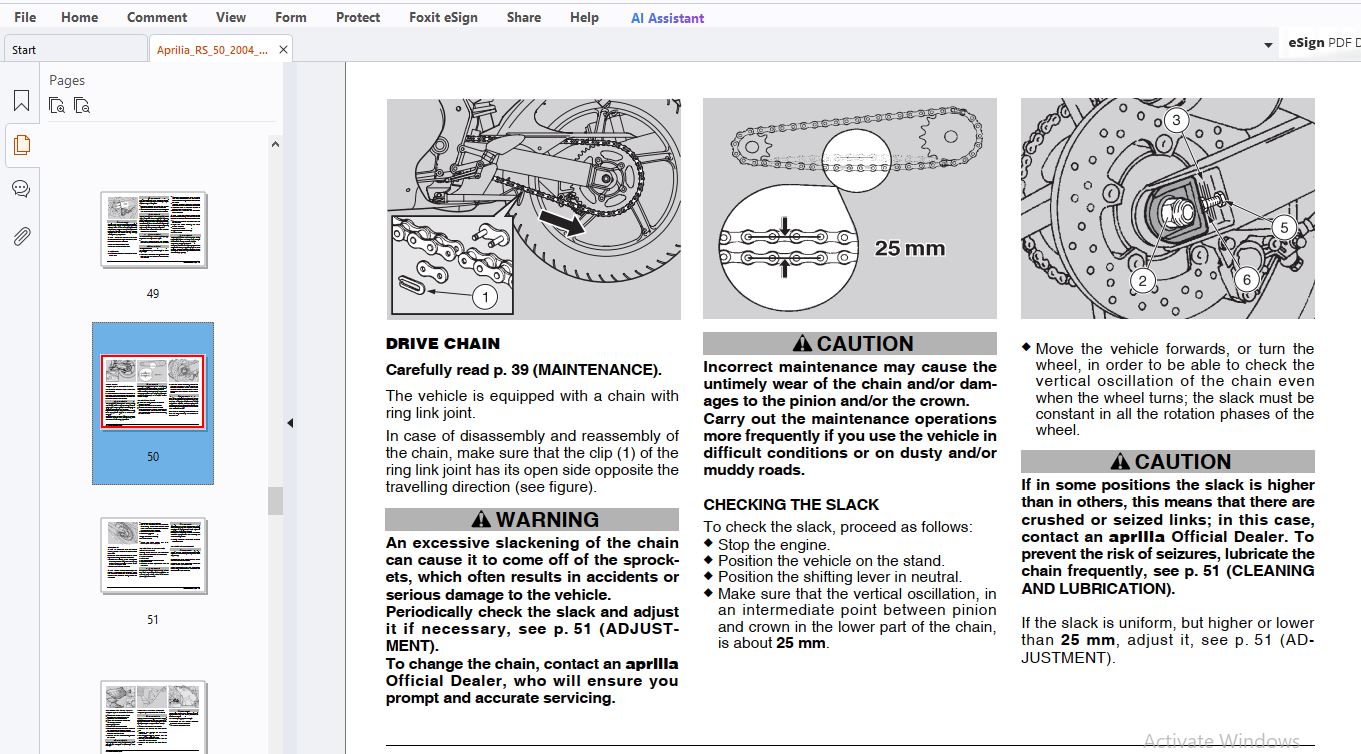 2004 Aprilia RS50 Use & Maintenance Manual – PDF DOWNLOAD ...