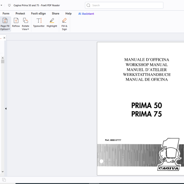 Cagiva Prima 50 Prima 75 Workshop Manual - HeyDownloads - Manual Downloads