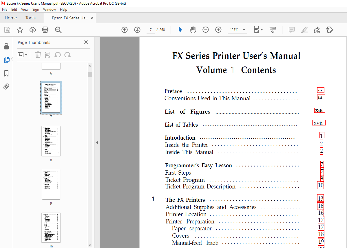 Epson FX Series User's Manual VOLUME 1 - PDF DOWNLOAD
