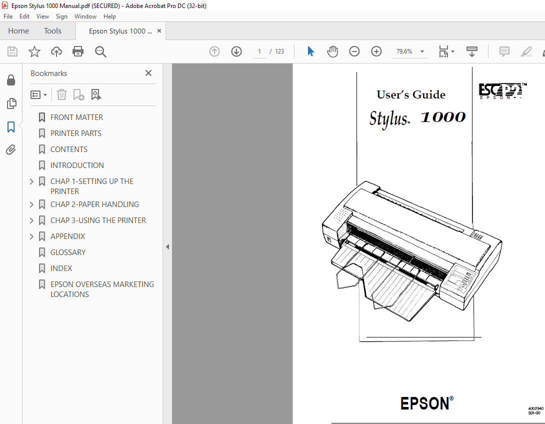 Epson Stylus 1000 Manual – PDF DOWNLOAD – HeyDownloads – Manual Downloads