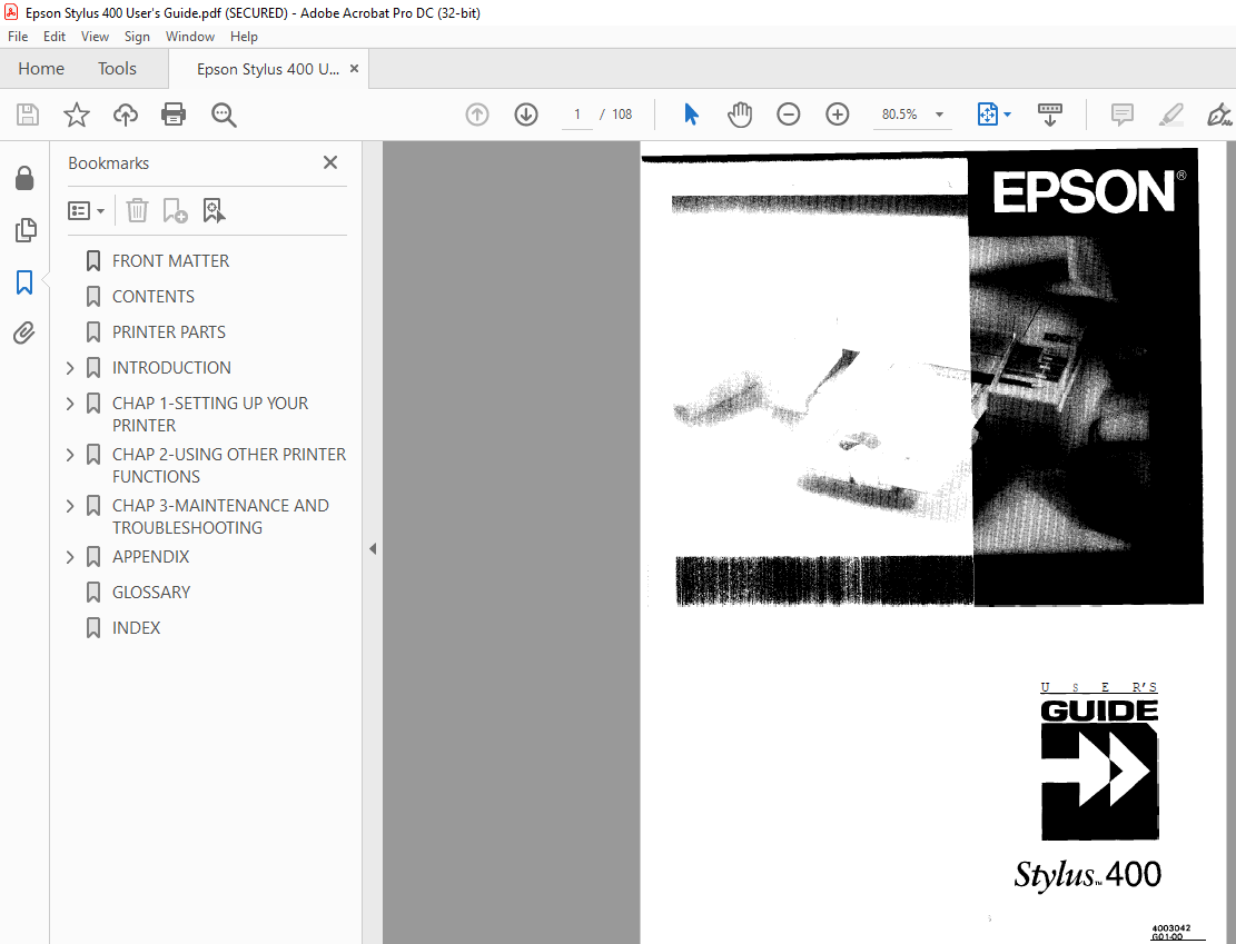 Epson Stylus 400 User’s Guide Manual – PDF DOWNLOAD – HeyDownloads ...