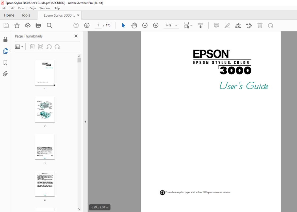 Epson Stylus Color 3000 Users Manual - PDF DOWNLOAD