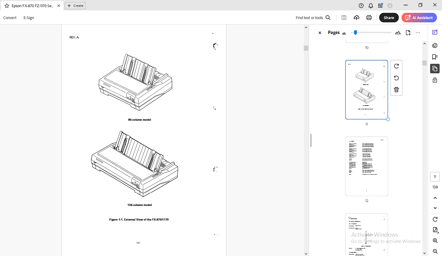 Epson Terminal Printer FX-870/1170 Service Manual – PDF – HeyDownloads ...