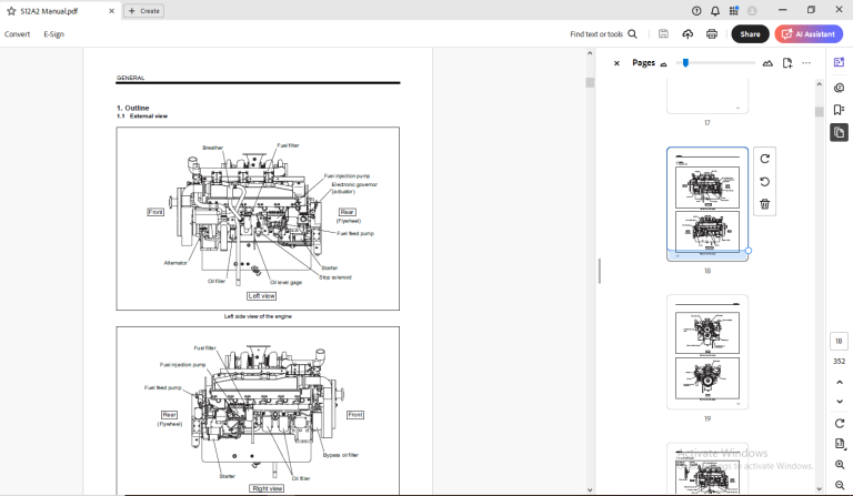 Hitachi S12A2 Engine Manual(99266-H0130) – PDF DOWNLOAD – HeyDownloads ...