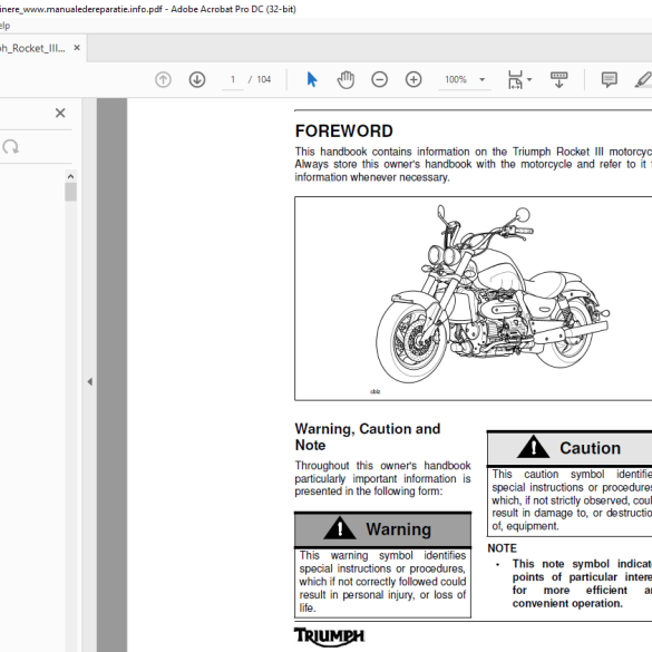 Triumph Rocket III Service Manual - HeyDownloads - Manual Downloads